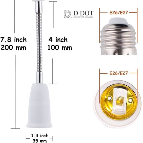 E27 To E27 Light Socket Extender Flexible Lamp Bulb Adapter Ddot