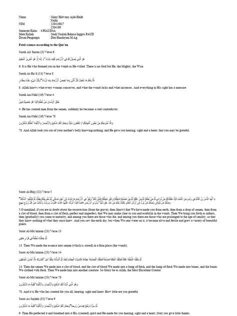 Silmy Resumeperkembanganaud Pdf Quran Islam