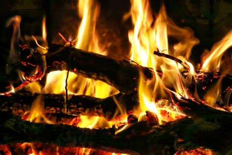 Fotos Gratis Invierno Madera Casa Llama Fuego Chimenea Hoguera