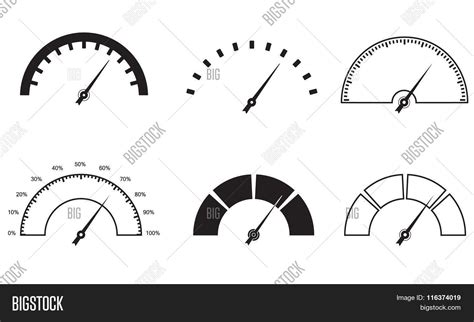 Speedometer Gauge Vector Photo Free Trial Bigstock