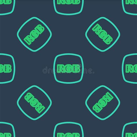 Line Speech Bubble With RGB And CMYK Color Mixing Icon Isolated Seamless Pattern On Blue