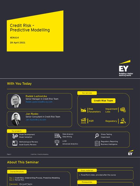 Credit Risk Predictive Modelling By Ey Pdf Credit Finance And Money Management