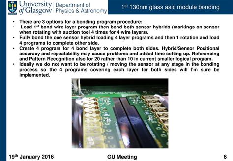 Atlas Upgrade Module Bonding Trials Using Glass Asics Ppt Download