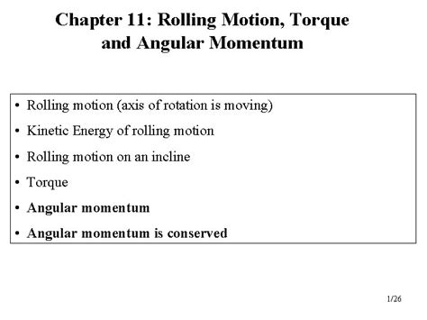 chapter 11 rolling motion torque and angular momentum