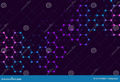 Hexagonal Molecules Background Molecular Structure Of Dna Stock Illustration Illustration Of