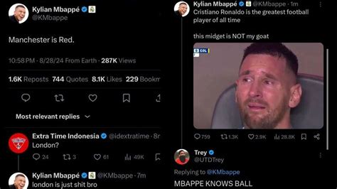 Akun Twitter Kylian Mbappe Di Hack Puji Puji Mu And Cristiano Ejek Messi Man City Hingga