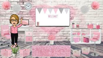 Valentines Bitmoji Classroom Pink Spring Virtual Editable Google Slides February