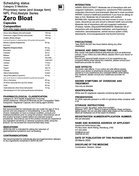 Zero Bloat Npl Za