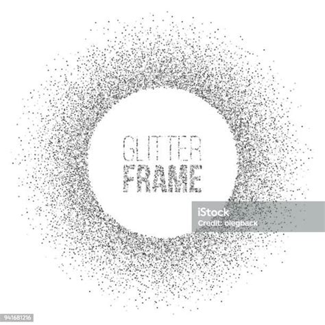 라운드 프레임 은색 반짝이 흰색 배경에 고립의 만든 벡터 실버 프레임입니다 0명에 대한 스톡 벡터 아트 및 기타 이미지 0명 개념 공휴일 Istock