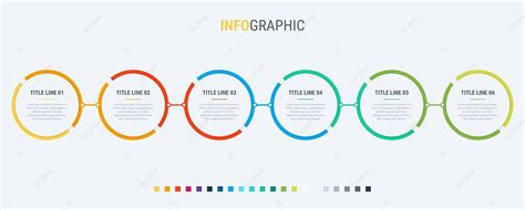 Vibrant Infographic Layout 6step Timeline Circular Workflow Model For