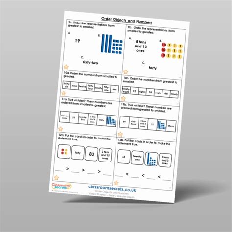 Year 2 Order Objects And Numbers Varied Fluency Resource Classroom Secrets