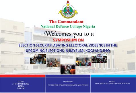 Csrs Ndc To Host One Day Symposium On Election Security National