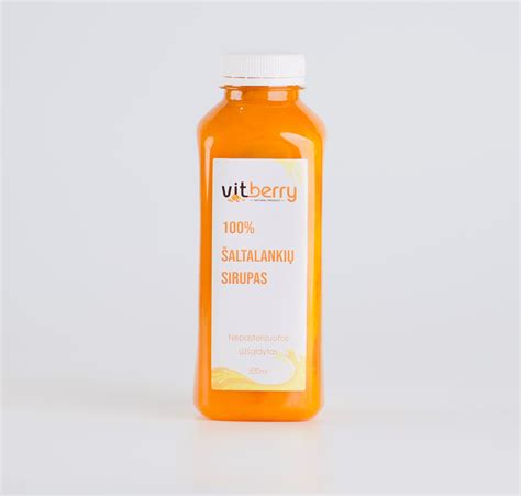 Šaltalankių Nepasterizuotas Sirupas Vitberrylt