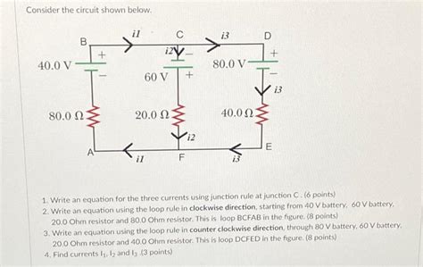 Solved Consider The Circuit Shown Below 1 Write An Chegg Com