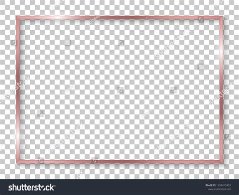 Rectangle Border Rose Gold Frame Boarder Stock Vector Royalty Free