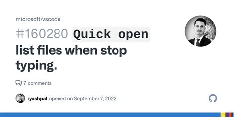 `quick Open` List Files When Stop Typing · Issue 160280 · Microsoftvscode · Github