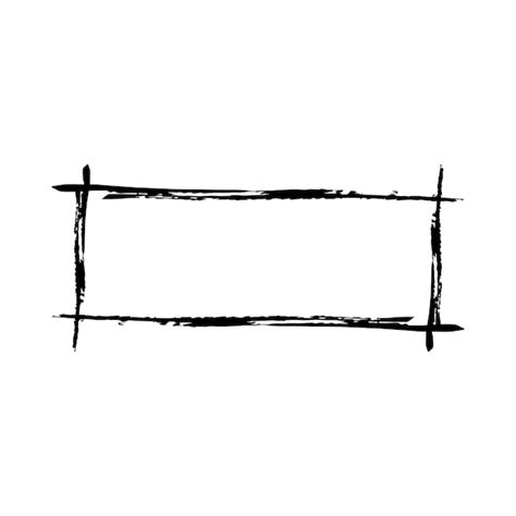 Premium Vector Frame Rectangle Elongated Texture Element Outline Border Grunge Shape Icon