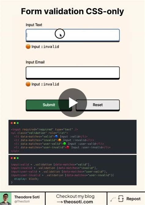 Validate Forms With Just Css Yes Its Possible Form Validation Is Theodore L 32 Comments
