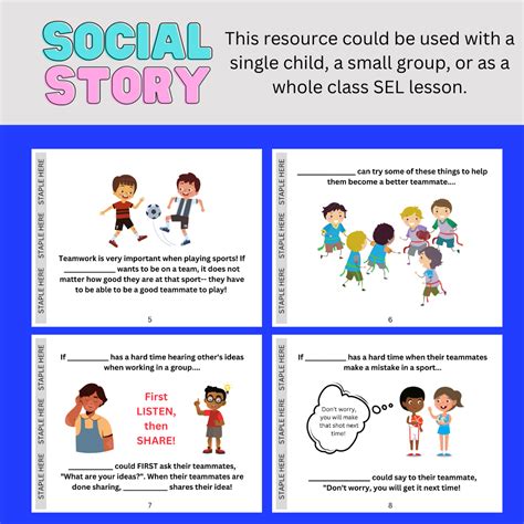 Social Story Teamwork Interactive Book Printable And Sel Lesson Classful