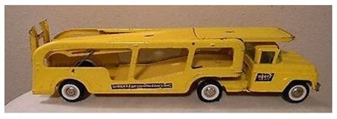 Vintage 1960s Buddy L Car Carrier Transport Truck Trailer Classic