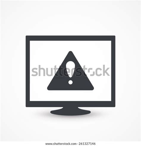 Desktop Computer Warning Sign Stock Vector Royalty Free Shutterstock