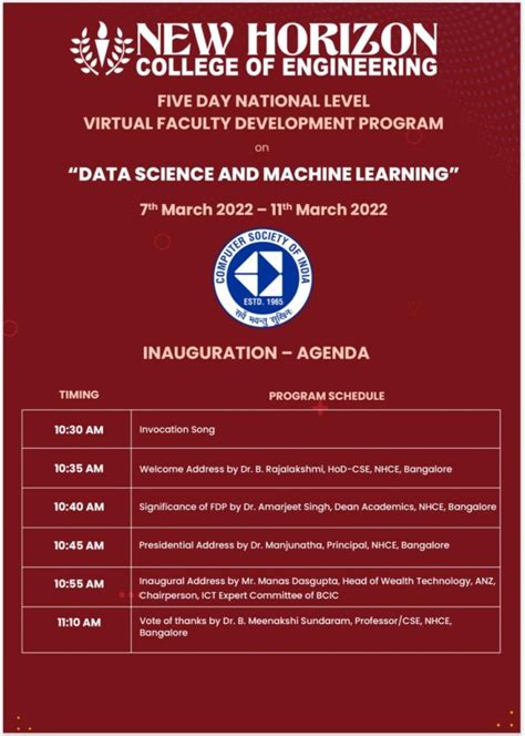 Fdp On “data Science And Machine Learning” Computer Science Engineering