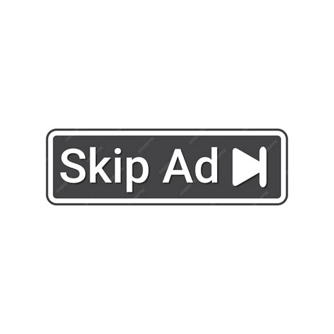 Premium Vector Vector Skip Ad Button Suitable For Youtube Videos