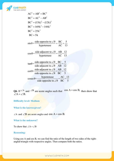 Ncert Solutions Class 10 Maths Chapter 8 Introduction To Trigonometry Access Pdf