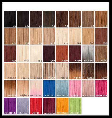 Braiding Hair Color Chart Numbers Minimalist Chart Design