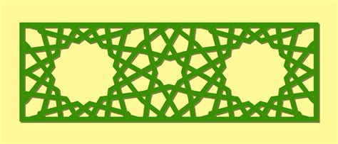 장식 기하학적 아랍어 패턴컷 아웃 실루엣 패널 인쇄 레이저 절단 스텐실 조각을위한 템플릿 방 칸막이 벡터 그림입니다 0명에 대한 스톡 벡터 아트 및 기타 이미지 Istock