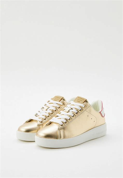 Кеды Guess, цвет: золотой, RTLACE169901 — купить в интернет-магазине Lamoda