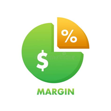 Margin Icon Business Management Financial Banking Percentage Credit Vector Stock Illustration