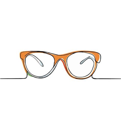 A Pair Of Glasses That Is Made By Glasses Premium Vector
