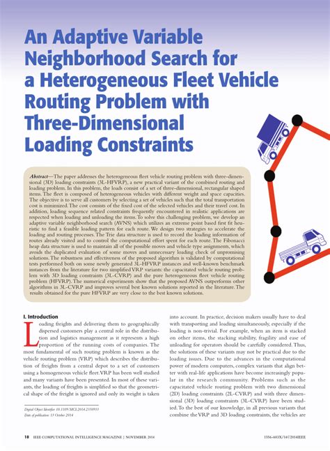 Pdf An Adaptive Variable Neighborhood Search For A Heterogeneous