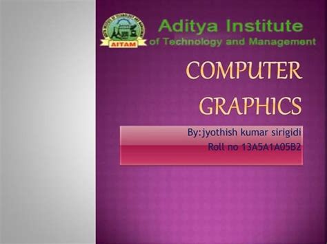 Computer Graphics Ppt