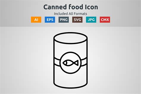 Canned Food Vector Outline Icon Graphic By Abidehtisham198 · Creative