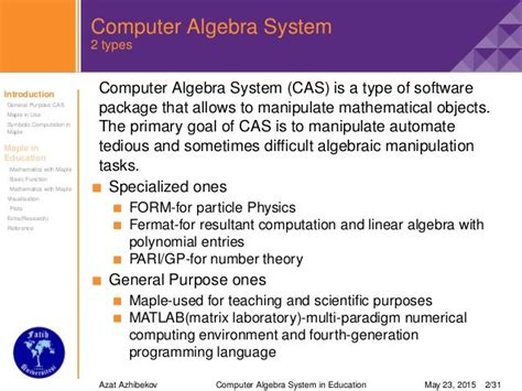 Computer Algebra System Maple
