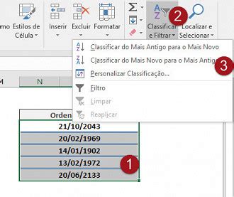 Como Ordenar Datas No Excel Como Ordenar Datas No Excel