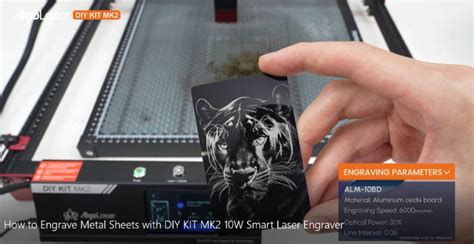How To Engrave Metal Sheets With Diy Kit Mk2 10w Smart Laser Engraver