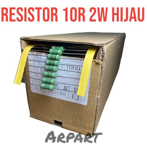 Jual Resistor 10ohm 2w Hijau Shopee Indonesia