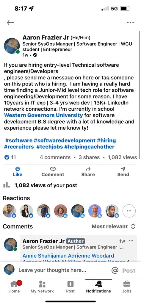 Aaron Frazier Jr On Linkedin This Is How Many Views I Got From This