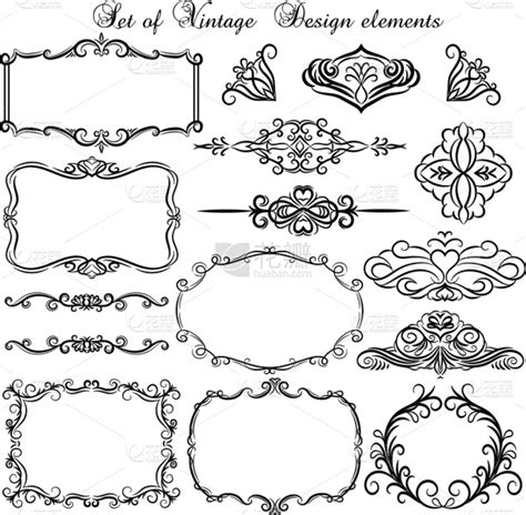 式样 化学元素周期表 华丽的 周年纪念 请柬 贺卡 边框 复古风格 婚礼 古典式素材 花瓣网
