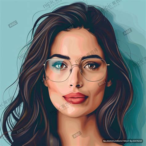 Ai创作图手绘眼镜女孩 插画人物戴眼镜女孩 眼镜女孩插画 美女人物插画 美女插画画 戴眼镜女孩插画 美女插画海报 墨镜人物插画 潮流插画美女人物插画 女性插画绘画时尚彩绘 数字肖像插画 美女