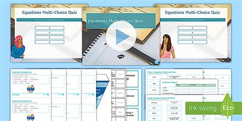 Edexcel Physics Equations Revision Activity Pack Twinkl