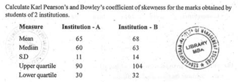 Calculate Karl Pearsons And Bowleys Studyx