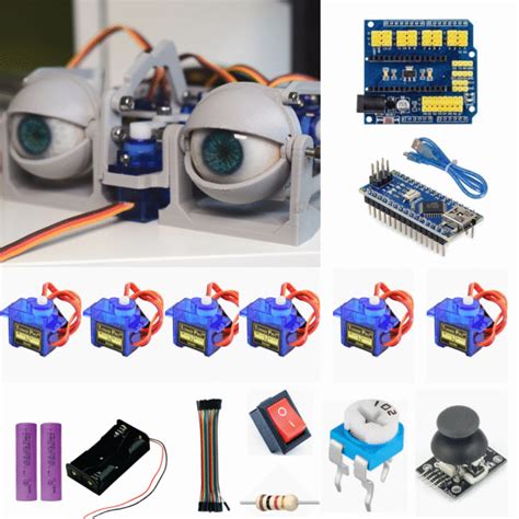 Diy 3d Printed Robotic Eye With Arduino And Servo Motors Diy 3d