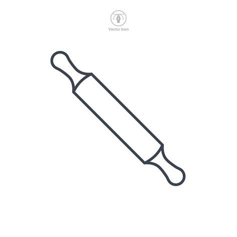 Rolling Pin Icon Symbol Vector Illustration Isolated On White Background 28134587 Vector Art At