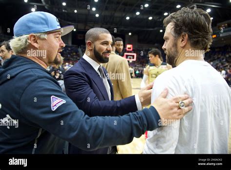 Guy Fieri Left Drake And Jason Sudeikis Right Seen At The Nba All