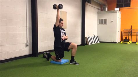 Half Kneeling Single Arm Dumbell Overhead Press Youtube