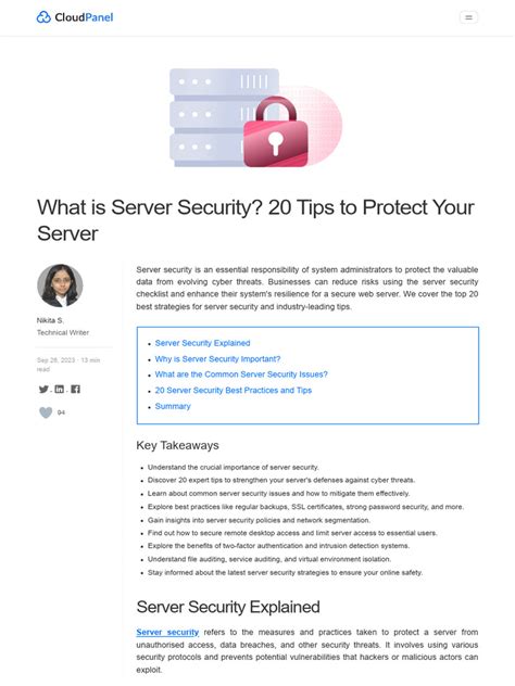 What Is Server Security 20 Tips To Secure Your Server And Best Practices Pdf